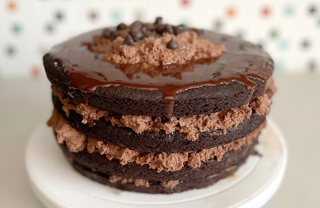 Vegan Chocolate Pumpkin Layer Cake - Pascha Chocolate Co